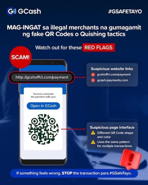 GCash upholds zero tolerance on "quishing" scam, blocks fake illegal ...